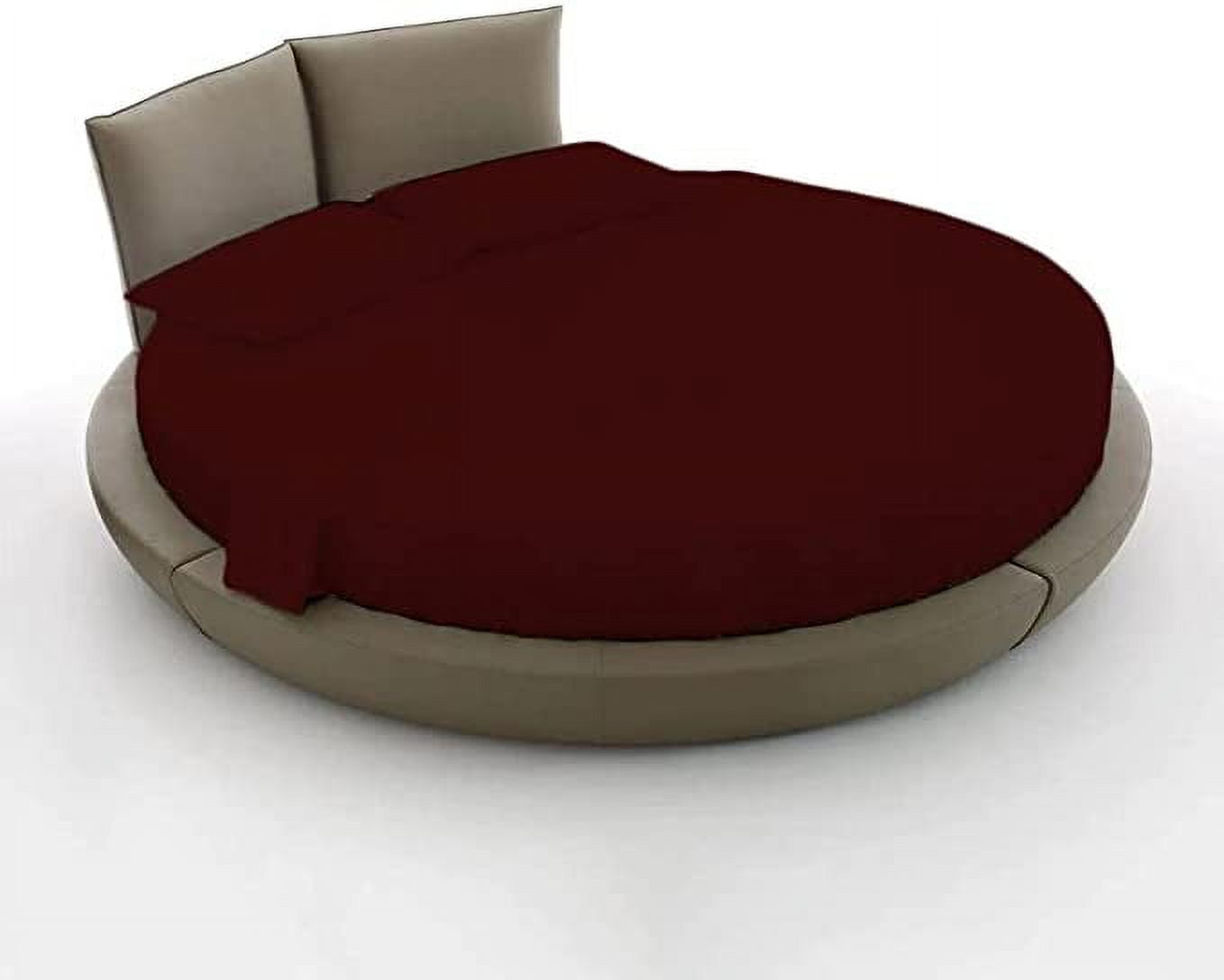 Round Bed Sheet Set, 600 Thread Count, 100% Egyptian Cotton, 18" Deep ...