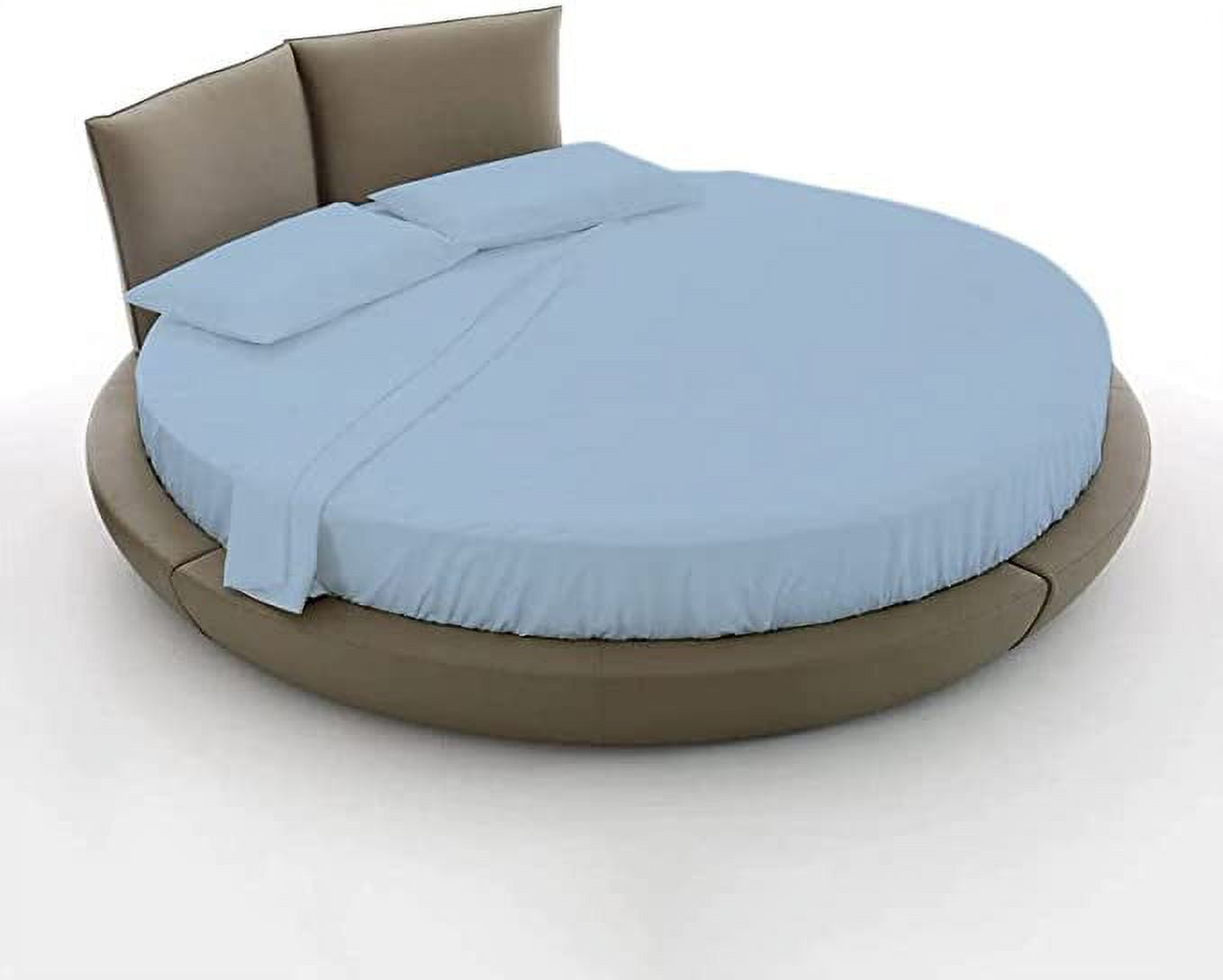 Round Bed Sheet Set, 600 Thread Count, 100% Egyptian Cotton, 18" Deep ...