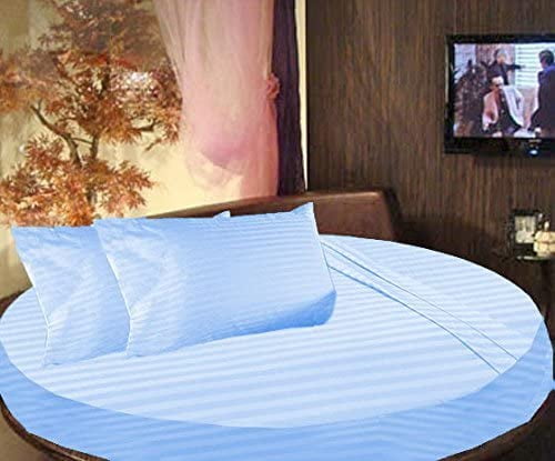 Round Bed Sheet Set, 600 Thread Count, 100% Egyptian Cotton, 22" Deep ...