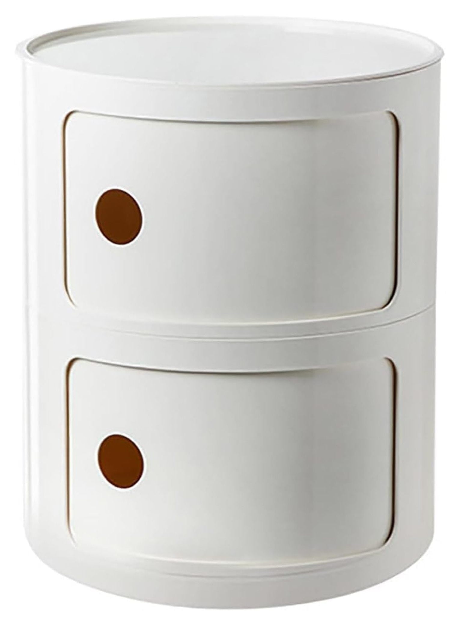 Round Bedside Table 2/3/4 Tier -Plastic Nightstand Storage Unit Chest W ...