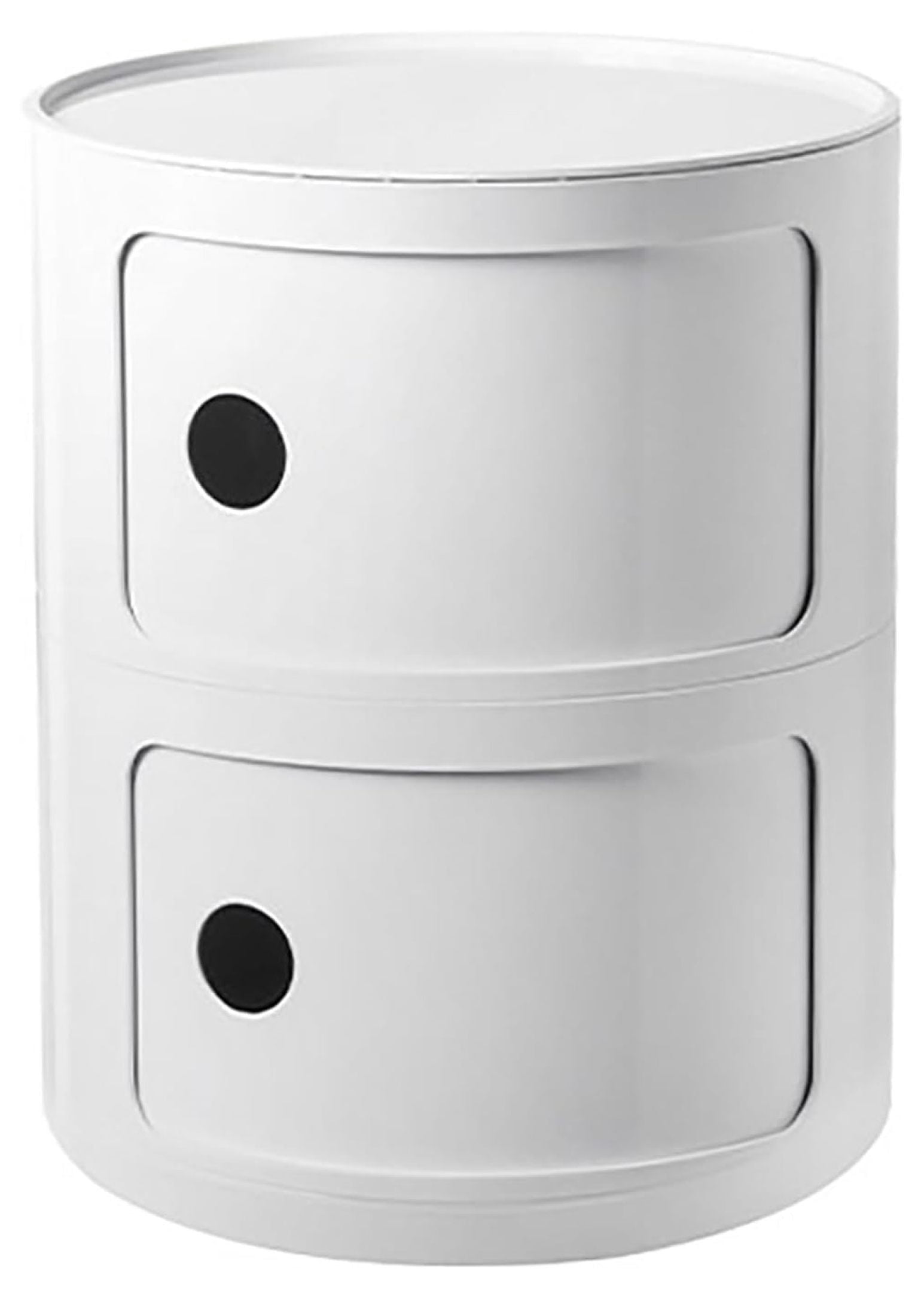 Round Bedside Table 2/3/4 Tier -Plastic Nightstand Storage Unit Chest W ...