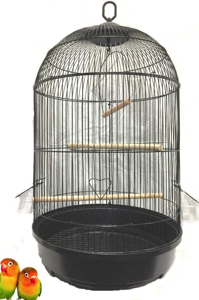 Round Bird CAGE Cockatiel Lovebird Finch Canary Parakeet for Small Bird ...