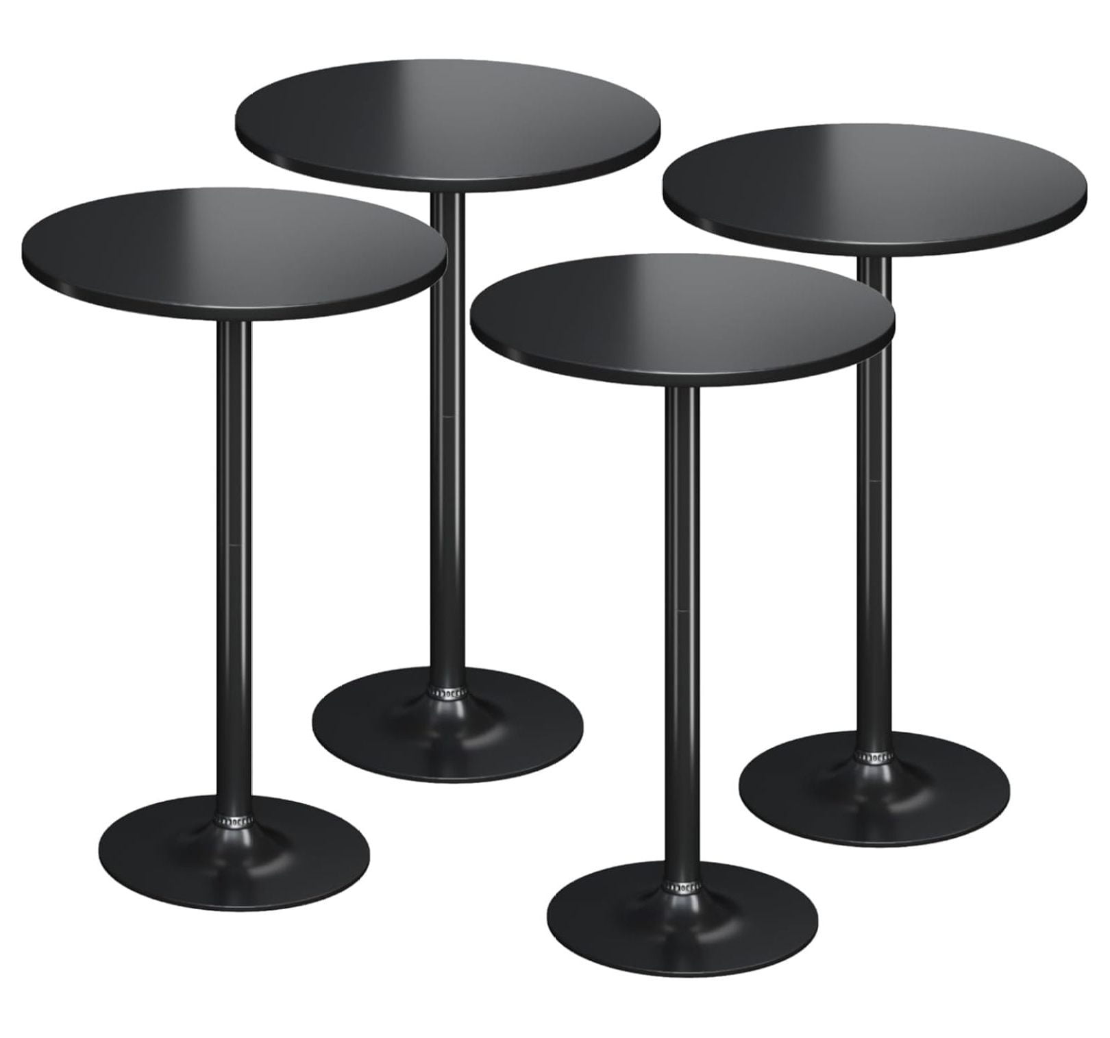 Round Bistro Pub Table 4 Pack Modern Style Metal Base MDF Top Cocktail ...