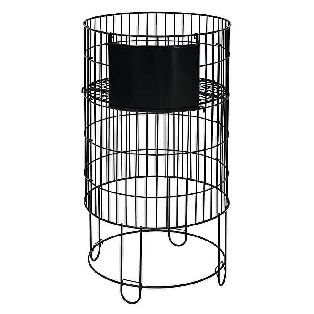 Round Black Wire Collapsible Dump Bin - 18"D x 32"H - Walmart.com