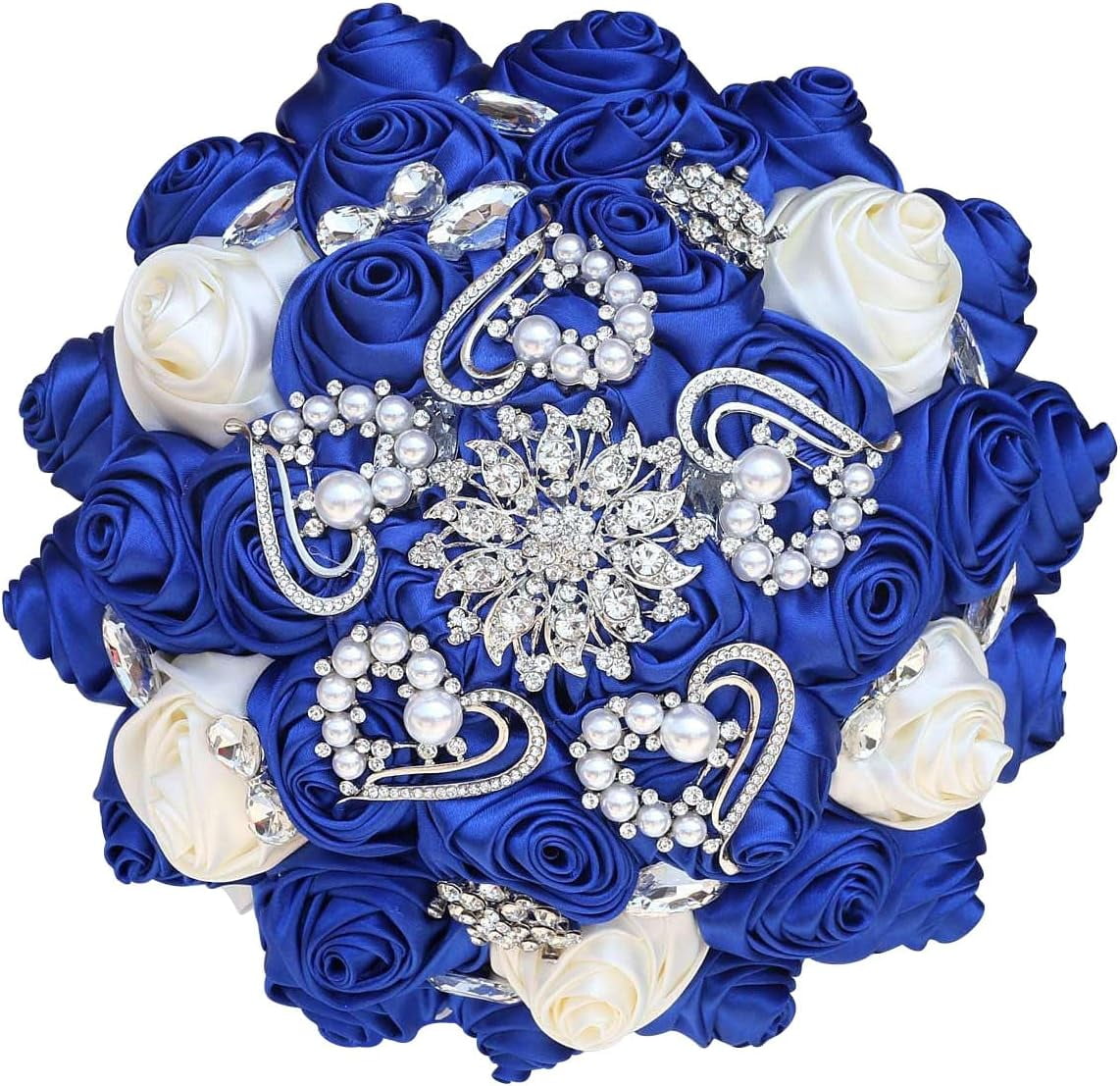 Round Bling Brooch Bouquet Bridal Wedding Bouquet,7.5inches Tossing ...