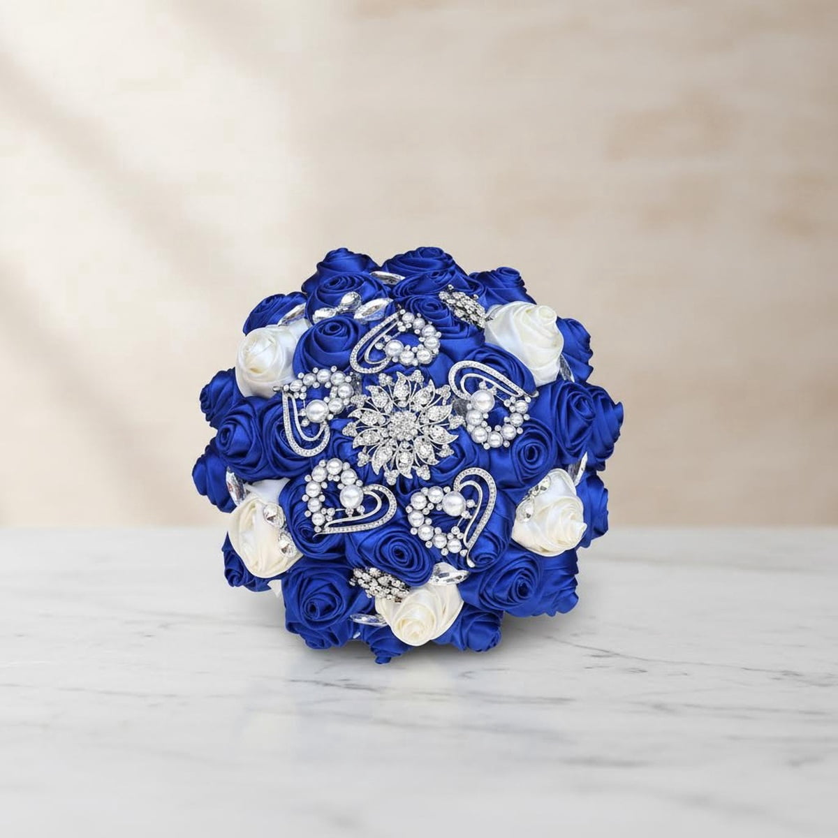 Round Bling Brooch Bouquet Bridal Wedding Bouquet, Tossing Bouquet ...