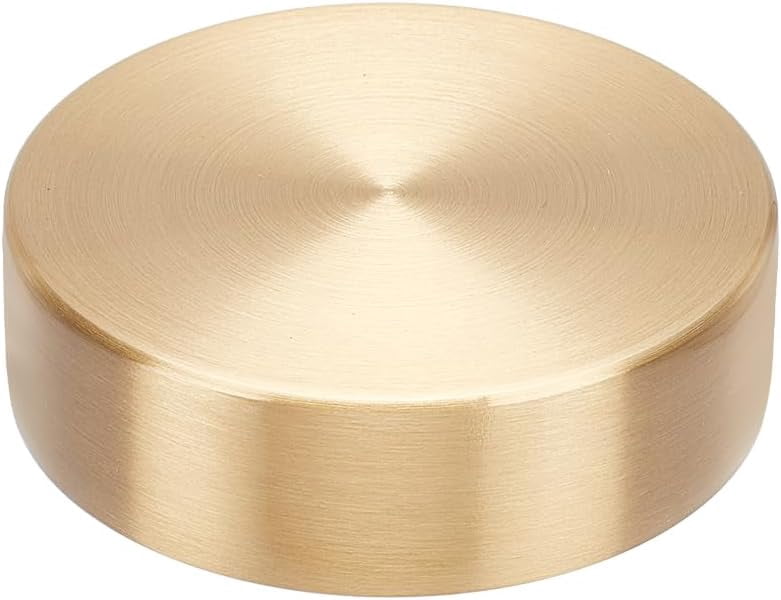 Round Block Paperweight Chinese Calligraphy Paperweight Brass Golden ...