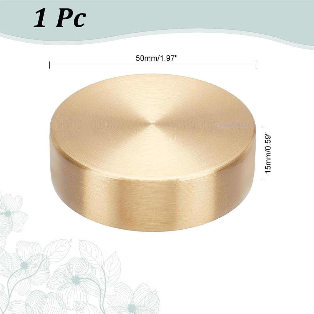 Round Block Paperweight Chinese Calligraphy Paperweight Brass Golden ...