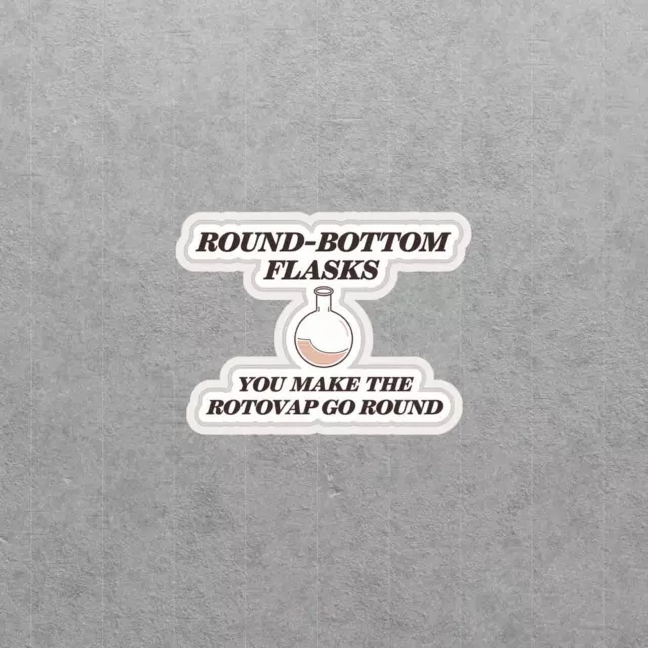 Round-Bottom Flasks Sticker Chemistry Pun Science Lab Phone Decal Water ...