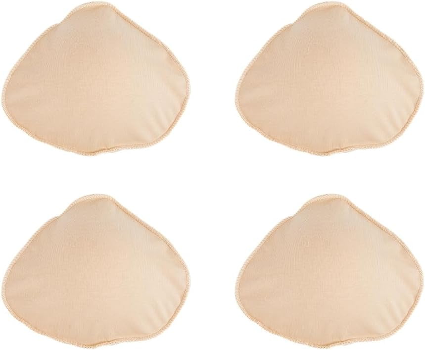 Round Bra Pads M Size Teardrop Triangular Prosthetic Breast Cotton Removable Washable Bra Cups ...