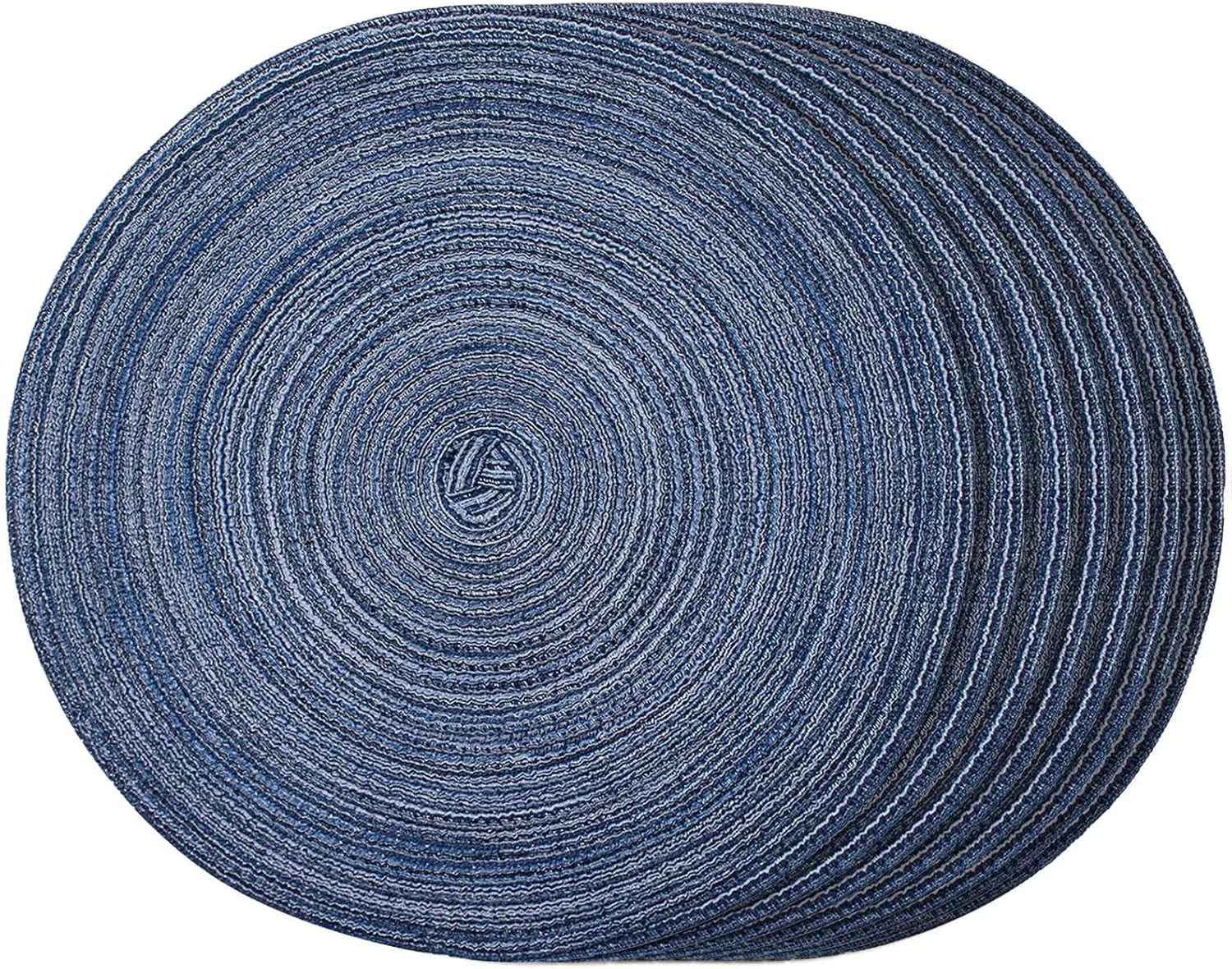 Round Braided Placemats Set of 8 Place mats for Dining Tables Woven ...