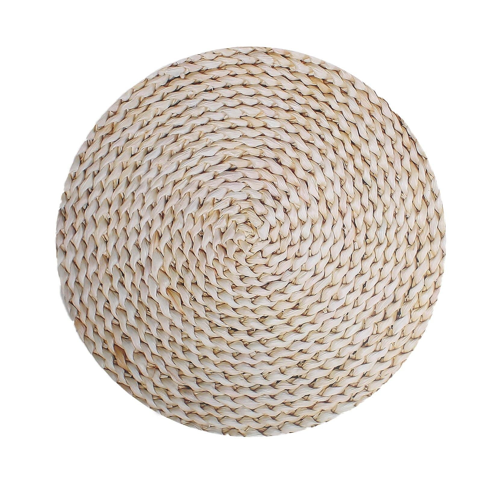 Round Braided Placemats, Yoaney Boho Placemats Set Rattan Placemats for ...