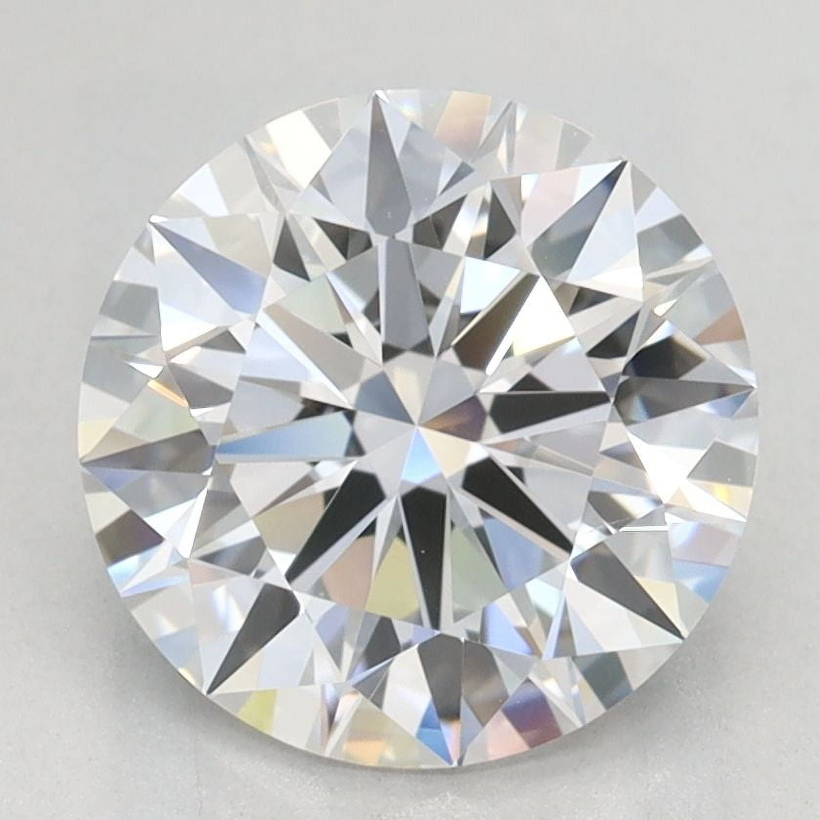 Round Brilliant 2.68 ct Lab grown CVD Diamond Color-D Clarity-VS2 IGI Certified - Walmart.com