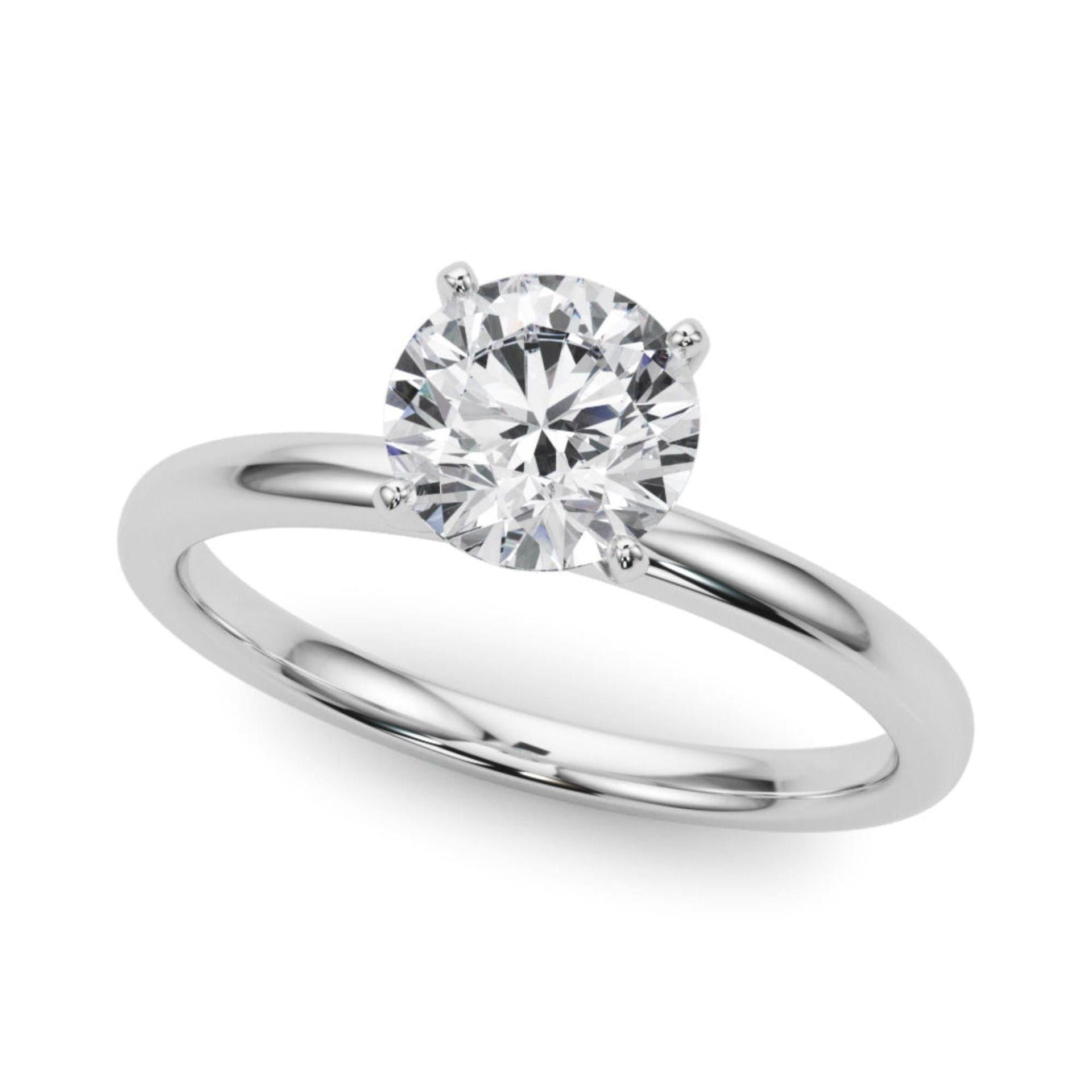 Round Brilliant Cut Solitaire Engagement Ring 10K Yellow Gold - Walmart.com