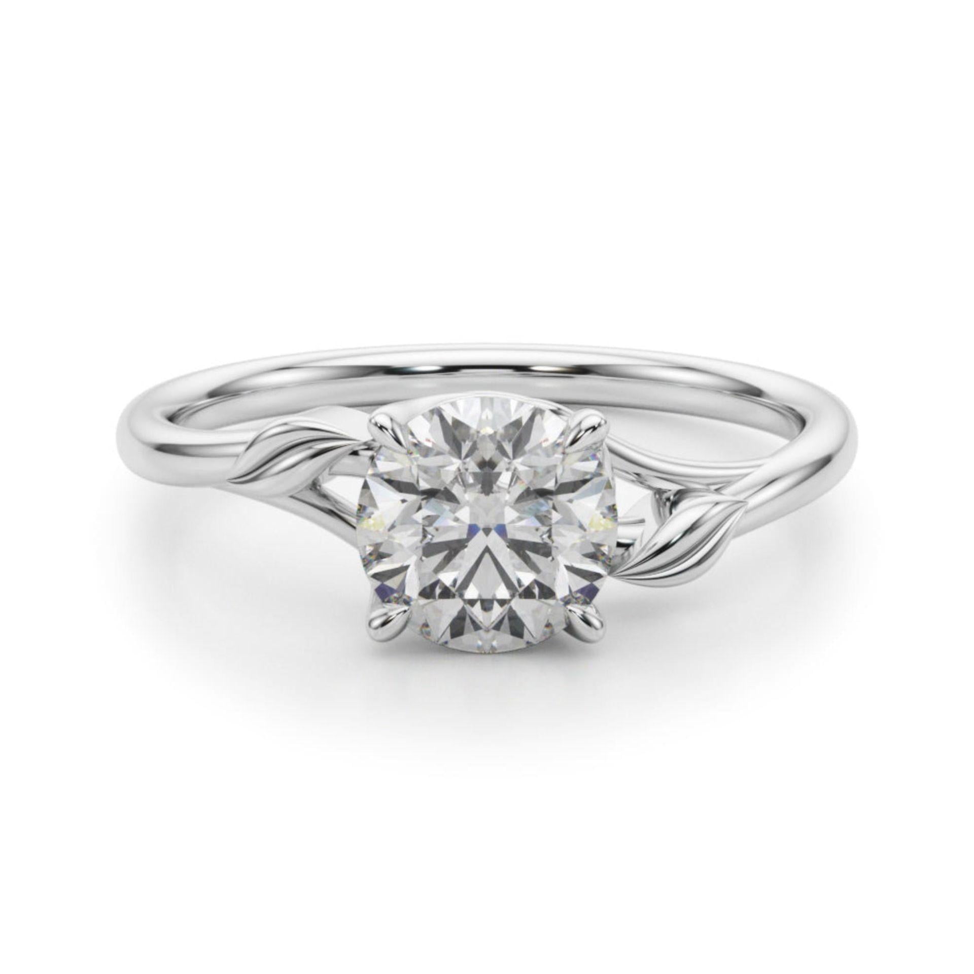 Round Brilliant Cut Solitaire Engagement Ring 14K Rose Gold - Walmart.com