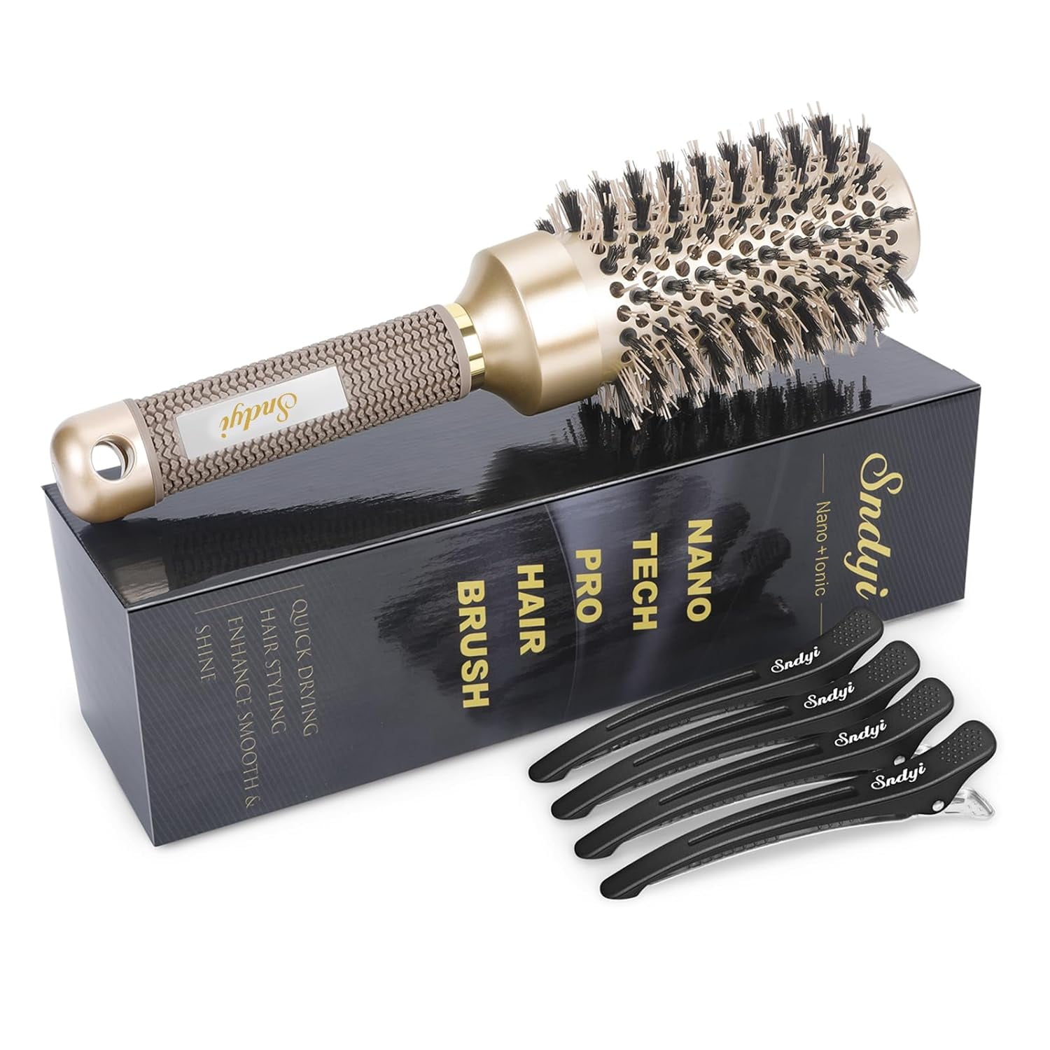 Round Brush for Blow Drying, Nano Thermal Ceramic & Ionic Tech Hair ...