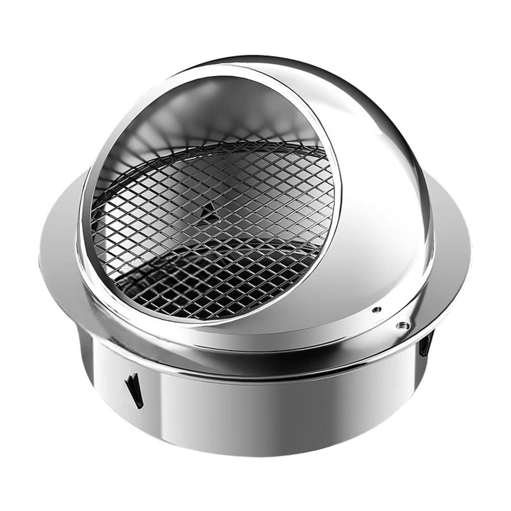 Round Brushed Stainless Steel External Extraction Vent Fine Mesh Design ...
