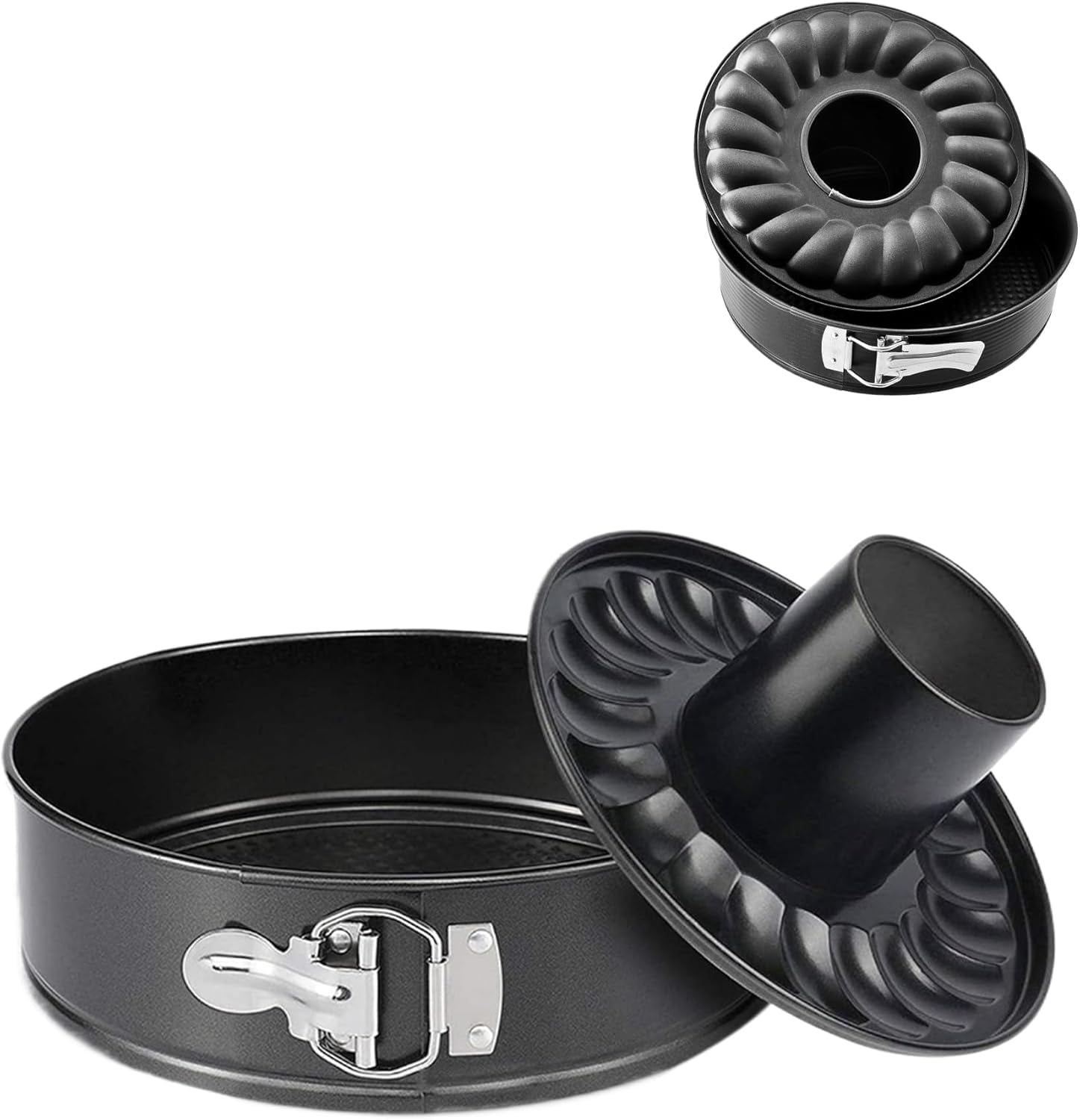 Round Bundt Springform Cake Pan: 9 Inch Springform Pan, 2 in 1 ...