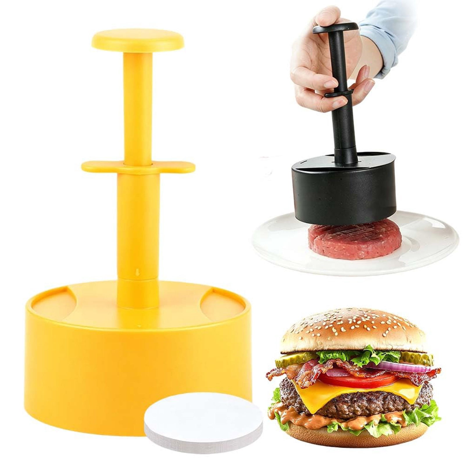 Round Burger Maker Press, 2026 New Adjustable Hamburger Meat Press Non ...