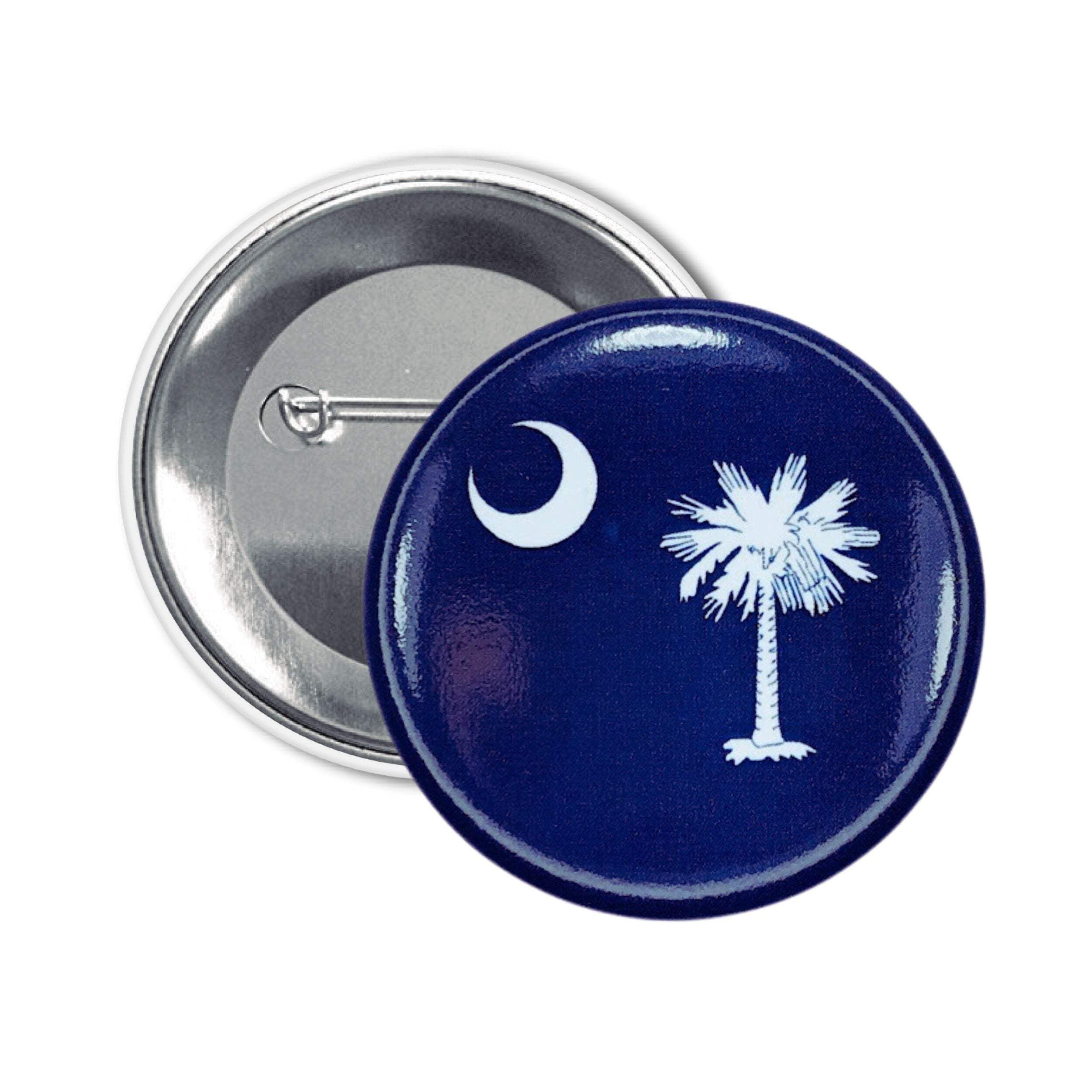 Round Button - State Flag South Carolina - USA | Wearable Souvenir Pin ...