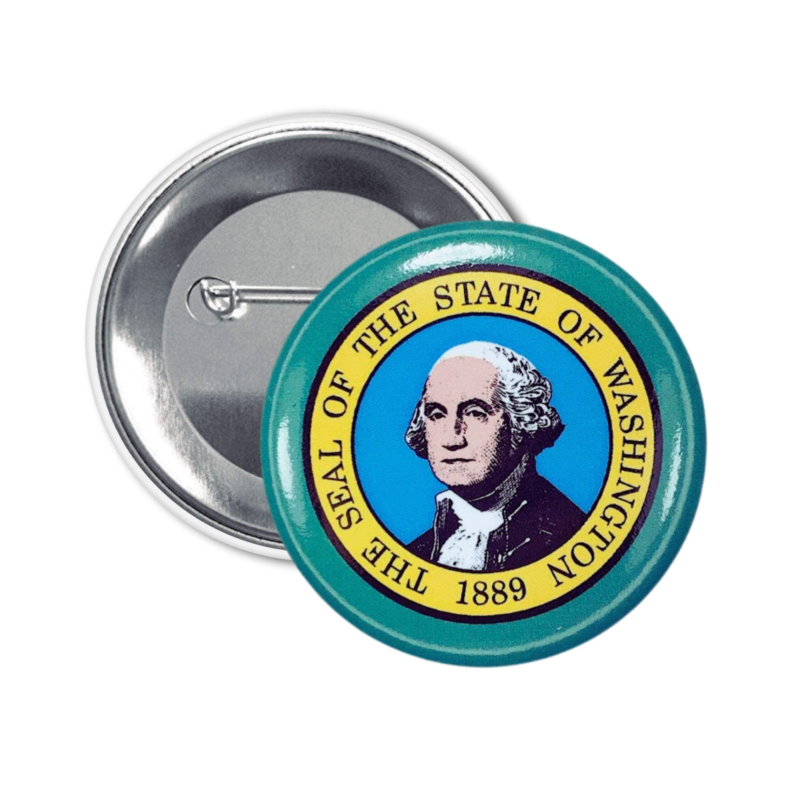 Round Button - State Flag Washington - USA | State Flag Button | USA ...