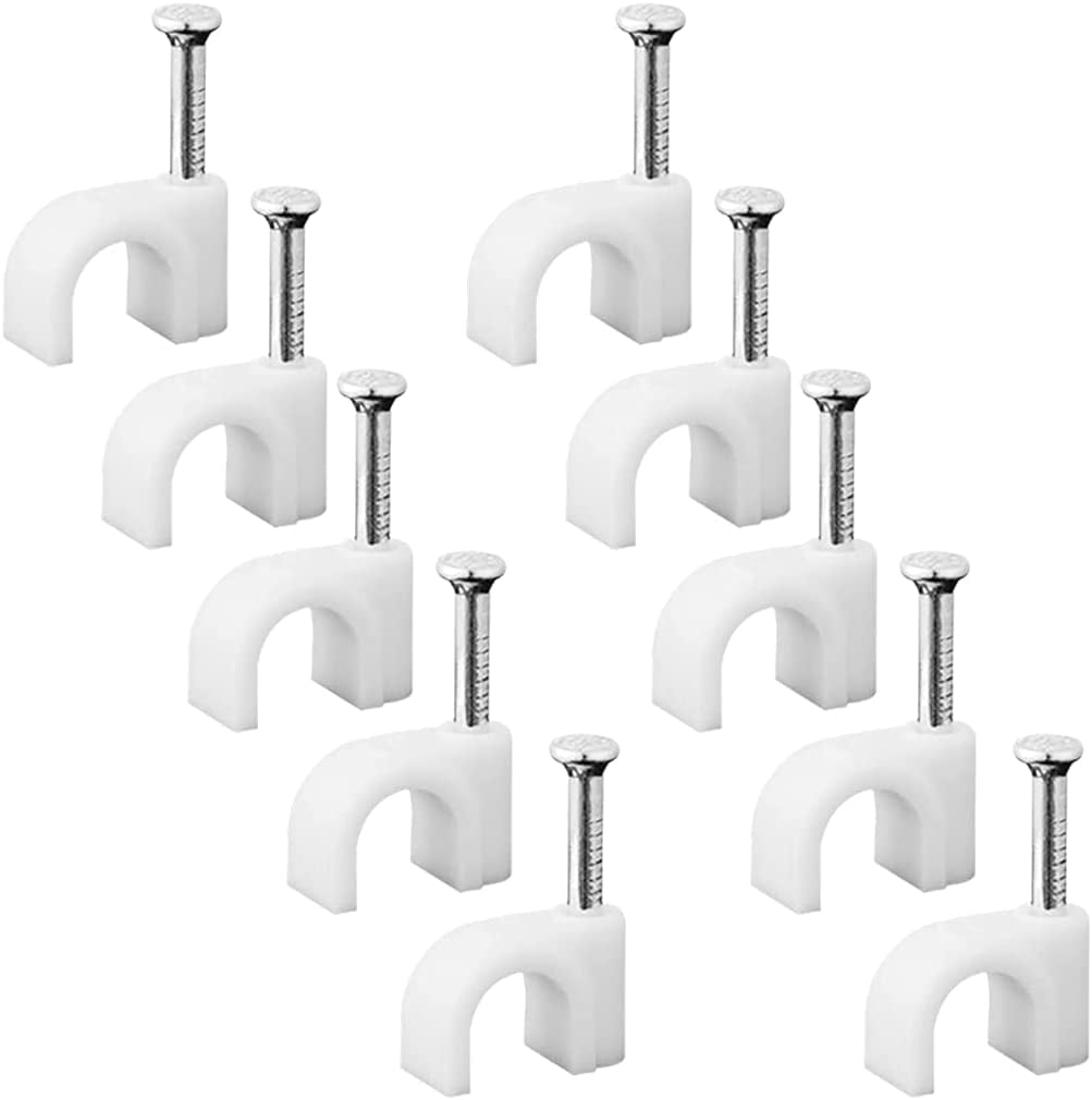 Round Cable Clips, 100 Pieces Cable Clips for Electrical Organizer Wire ...