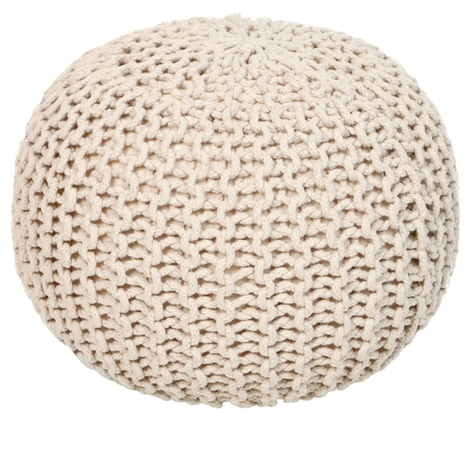 Round - Cable Knitted - Home Cord fe Handmade Circular Footrest for ...