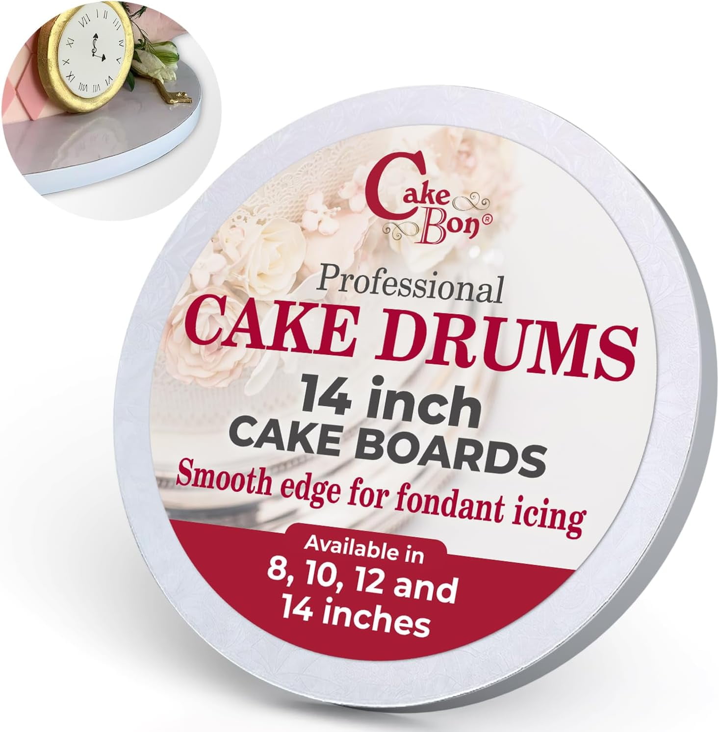 Round Cake Boards - Sturdy 1/2 Thick Drums - 14 Inch Professional ...