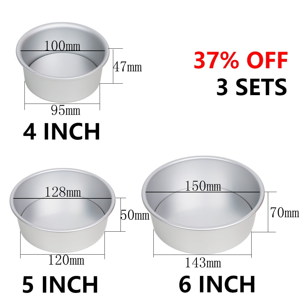 Round Cake Mold/Mould Professional Nonstick Aluminum Coated Set ...
