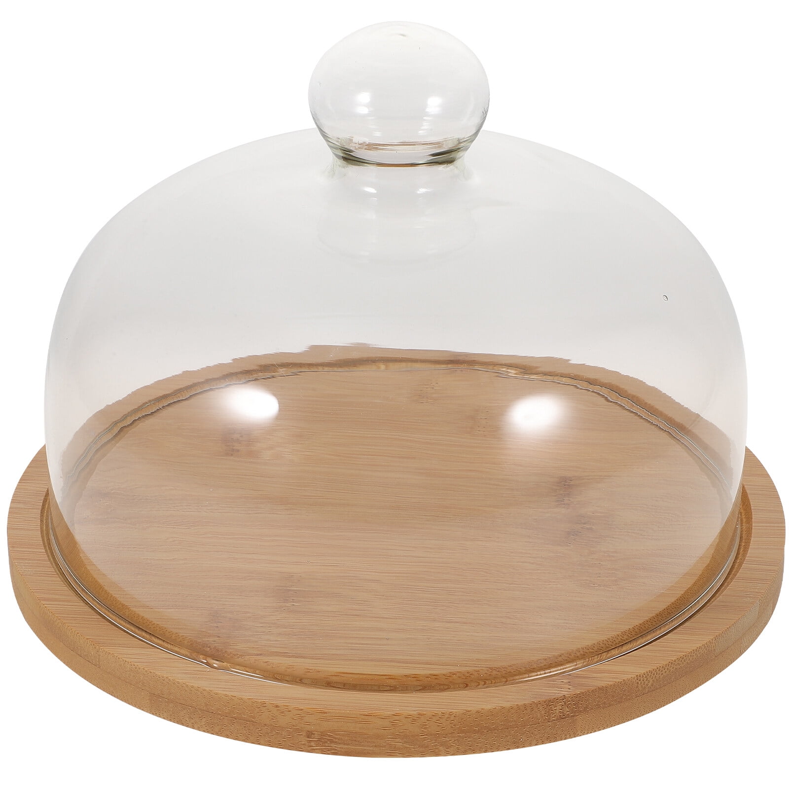 Round Cake Plate Wood Serving Tray Tiered Large Bride Khaki - Walmart.com
