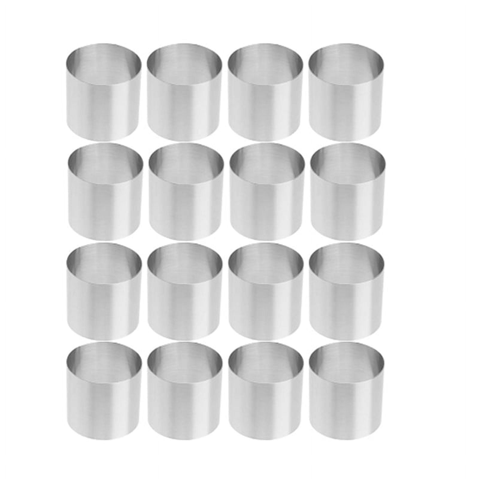 Round Cake Ring Mold Stainless Steel Baking Rings 16Pcs Dessert Mousse ...