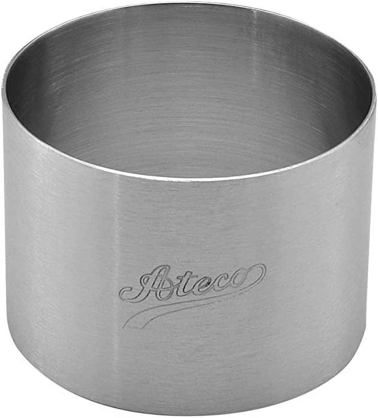 Round Cake Ring and Dessert Mold Baking Supply, 2.375 x 1.75-Inches ...