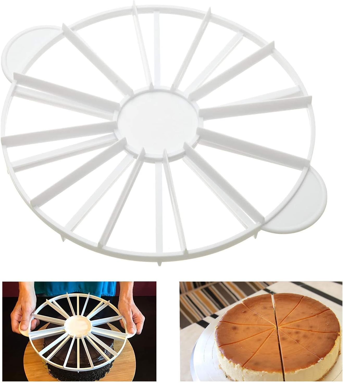 Round Cake Slice & Pie Slicer Marker, Cake Divider, Cheesecake Cutter ...
