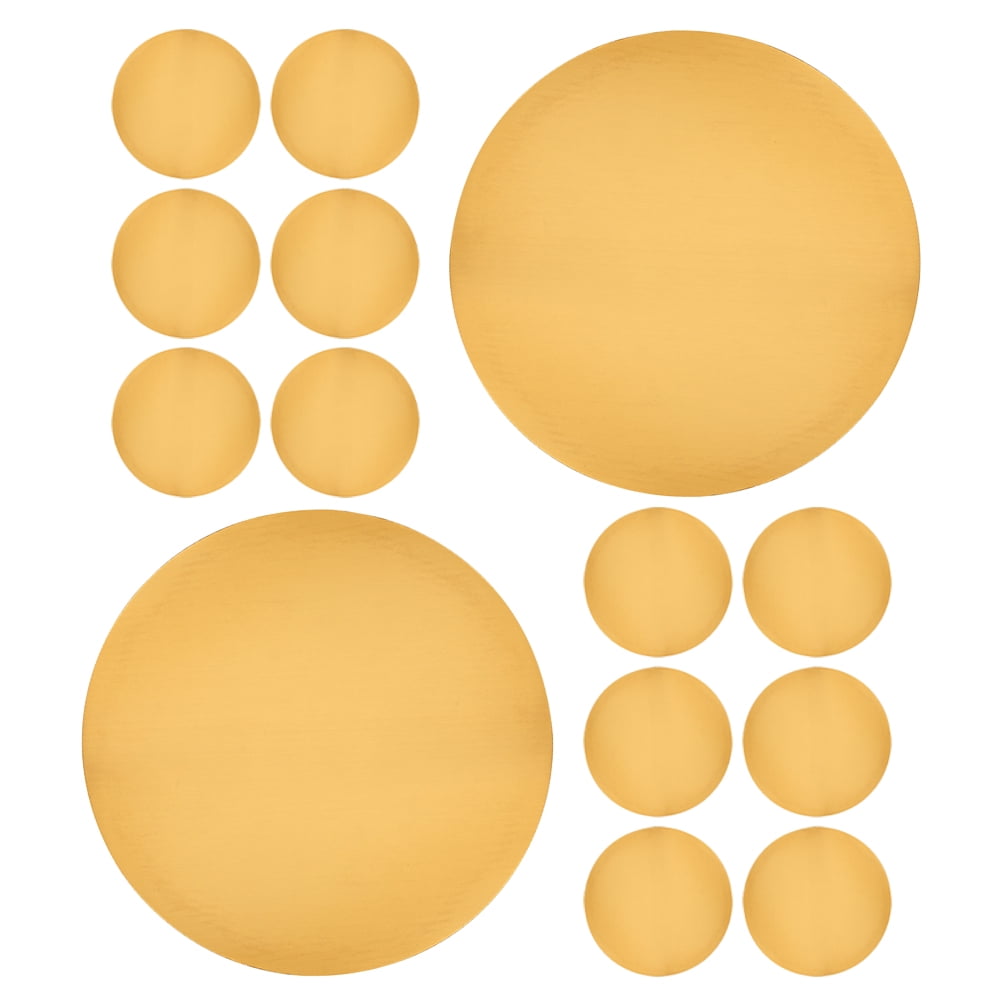 KALLORY Cake Board Round Reusable for Bakers Golden Corrugated Paper 20 ...