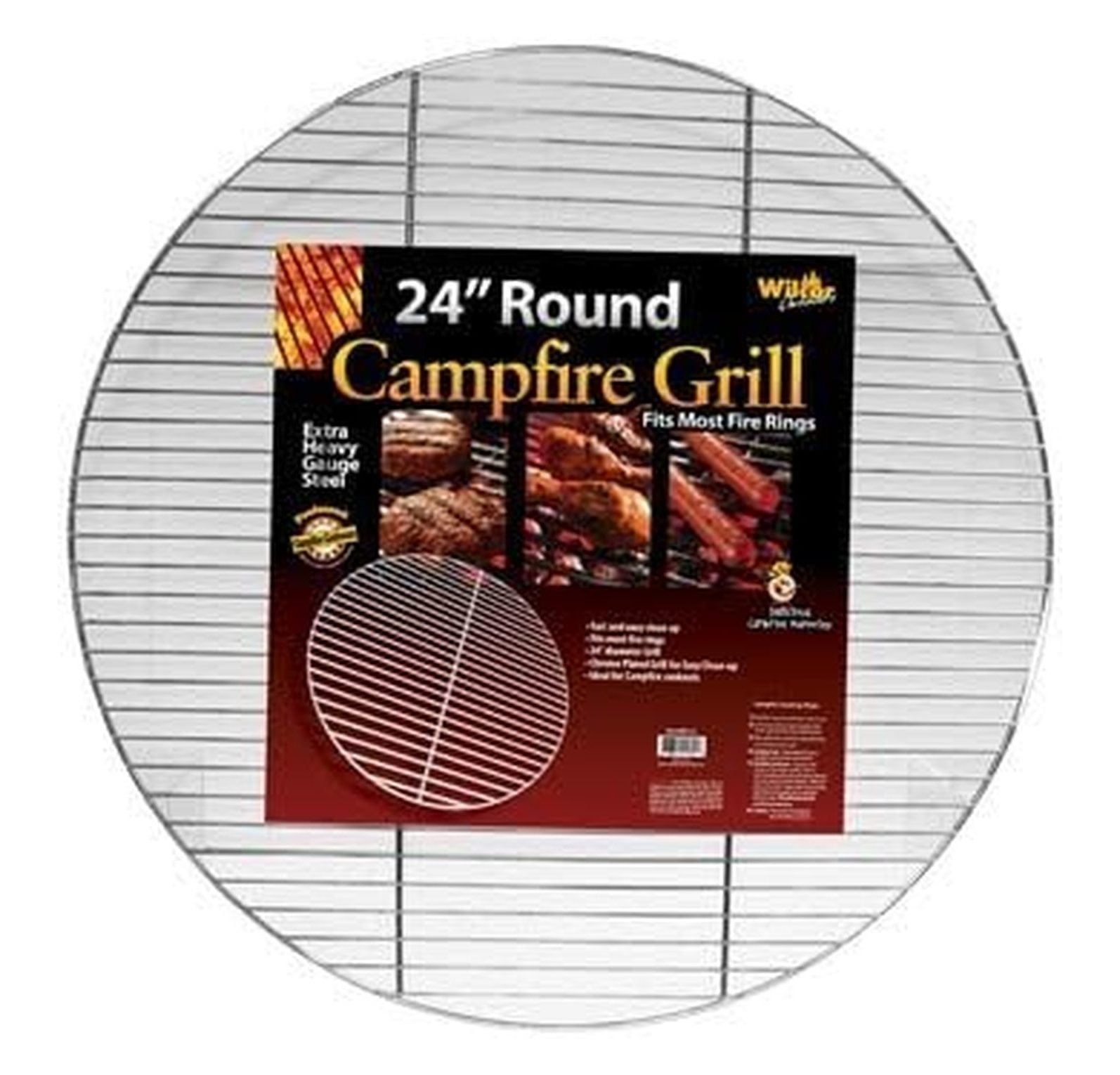 Round Campfire Grill Grid for Fire Rings with 24-inch - Walmart.com