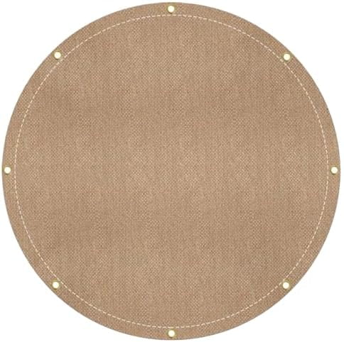 Round Canvas Tarp, 16 oz 550 GSM 28 Mil Heavy Duty Multi-Purpose ...