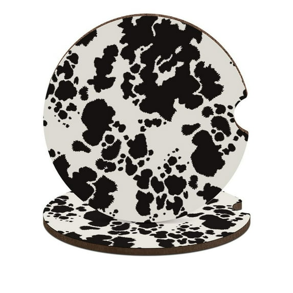 Round Car Coasters 6.5in Cork Design Non Slip Heat Insulation Water ...