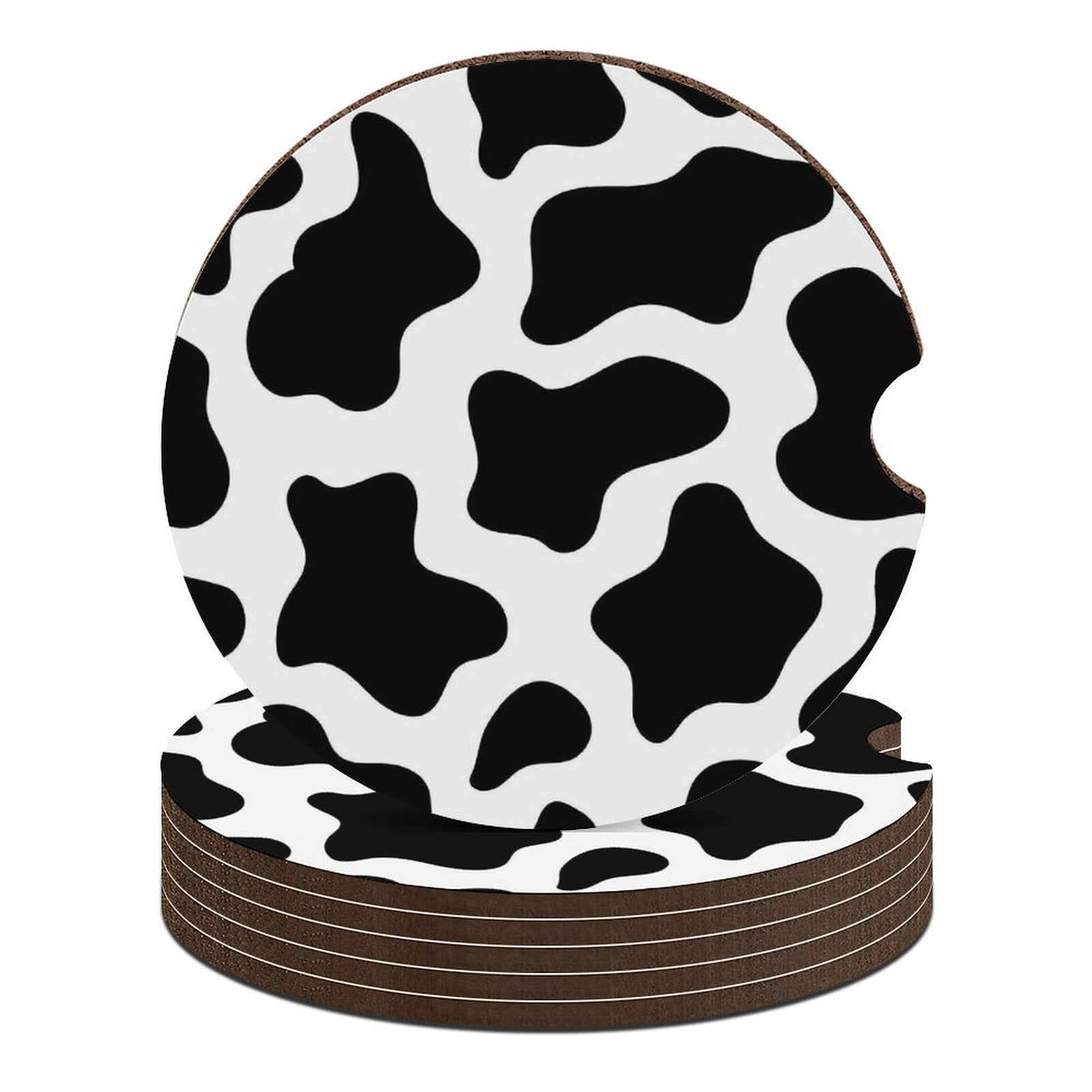 Round Car Coasters 6.5in Cork Design Non Slip Heat Insulation Water ...