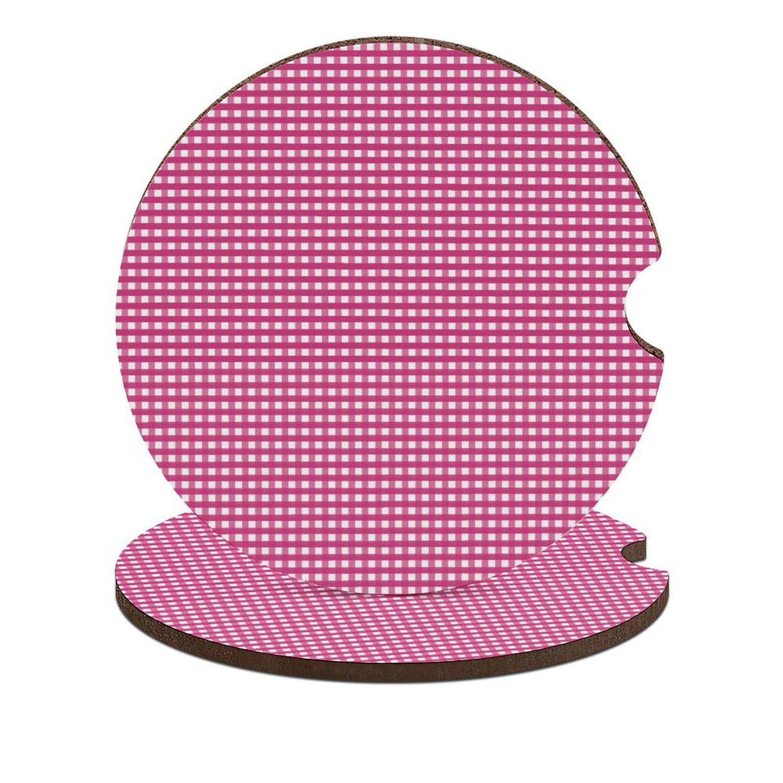 Round Car Coasters 6.5in Cork Design Non Slip Heat Insulation Water ...