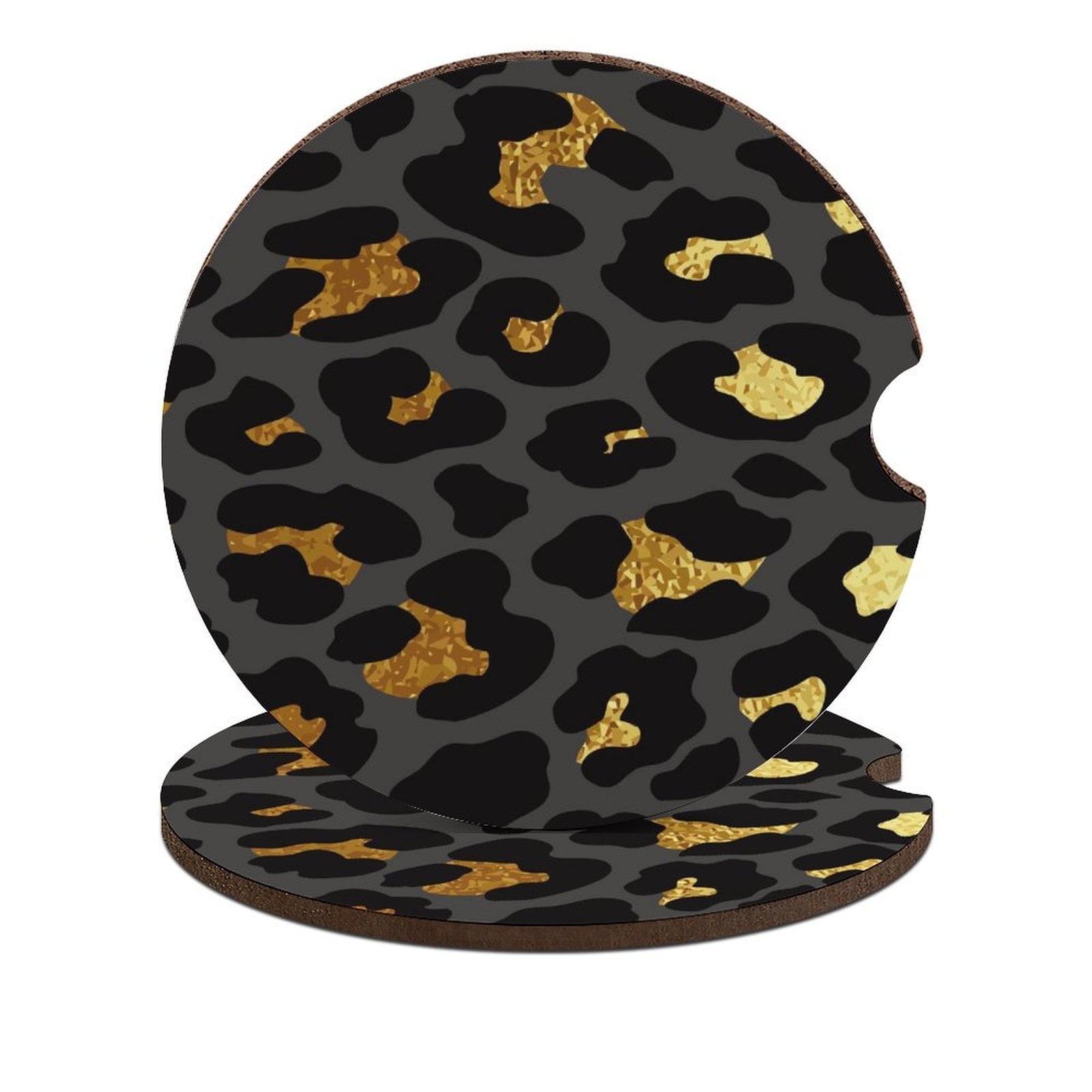 Round Car Coasters 6.5in Cork Design Non Slip Heat Insulation Water ...