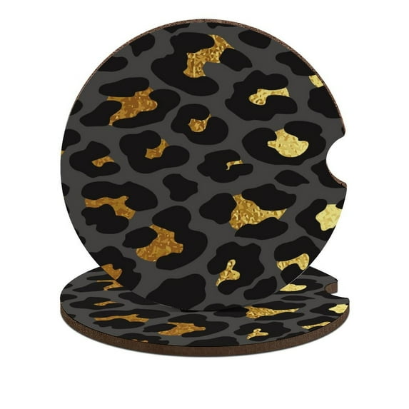 Round Car Coasters 6.5in Cork Design Non Slip Heat Insulation Water ...