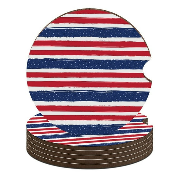 Round Car Coasters 6.5in Cork Design Non Slip Heat Insulation Water ...