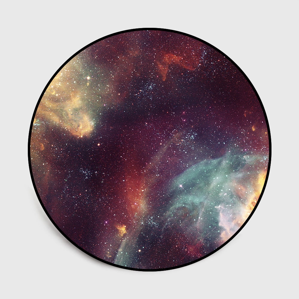 Round Carpet Galaxy Planet Space Universe Children's Bedroom Living ...