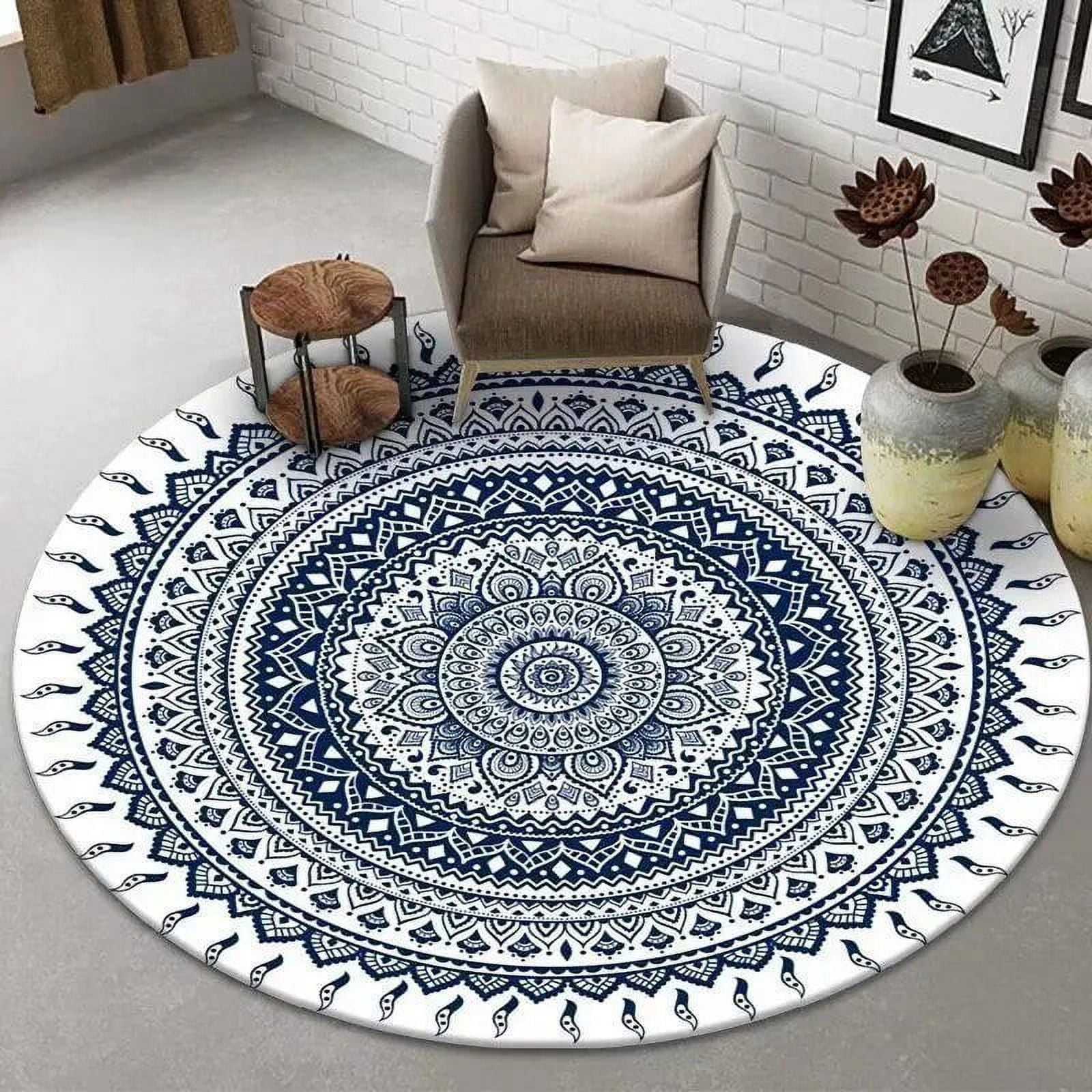 Round Carpet Large Area Rugs Washable Entrance Door Mat Bedside Living ...