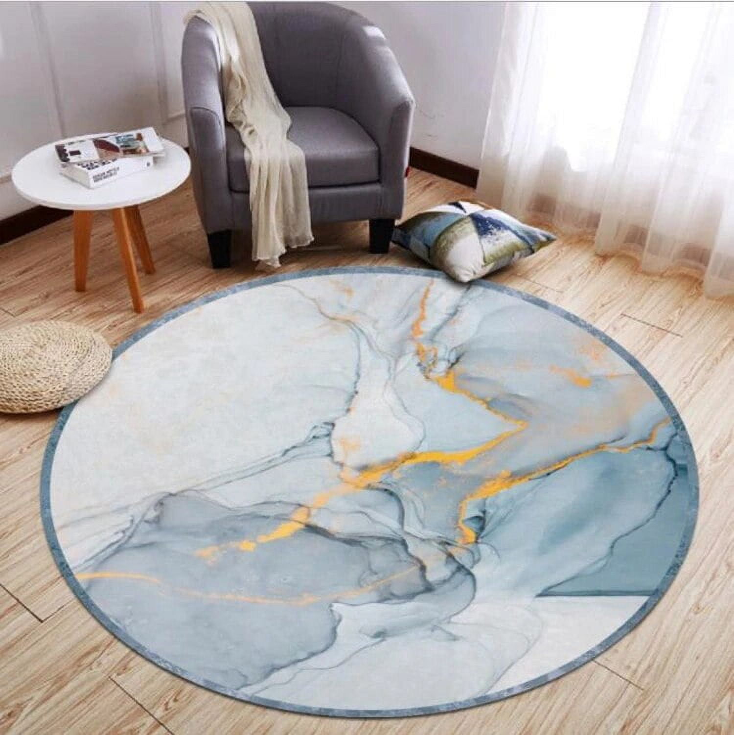 Round Carpet Nordic Modern Geometric Print Home r Hanging Basket Foot ...