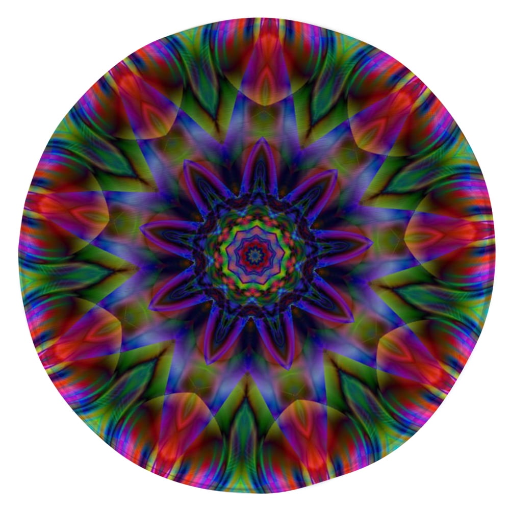 Round Carpet Visual Art Graphics 3D Printing Area Rug Anti-Slip Carpet ...