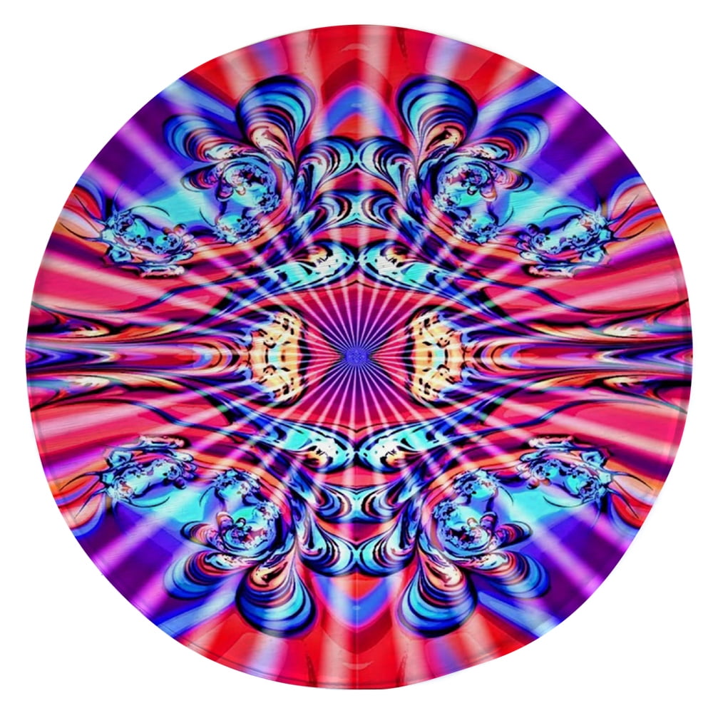 Round Carpet Visual Art Graphics 3D Printing Area Rug Anti-Slip Carpet ...