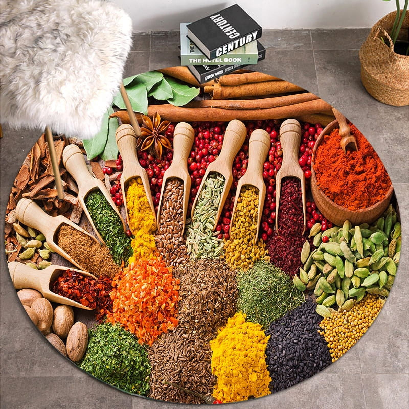 Round Carpet for Living Room Flannel Rugs Bedroom Children Carpet Bath ...