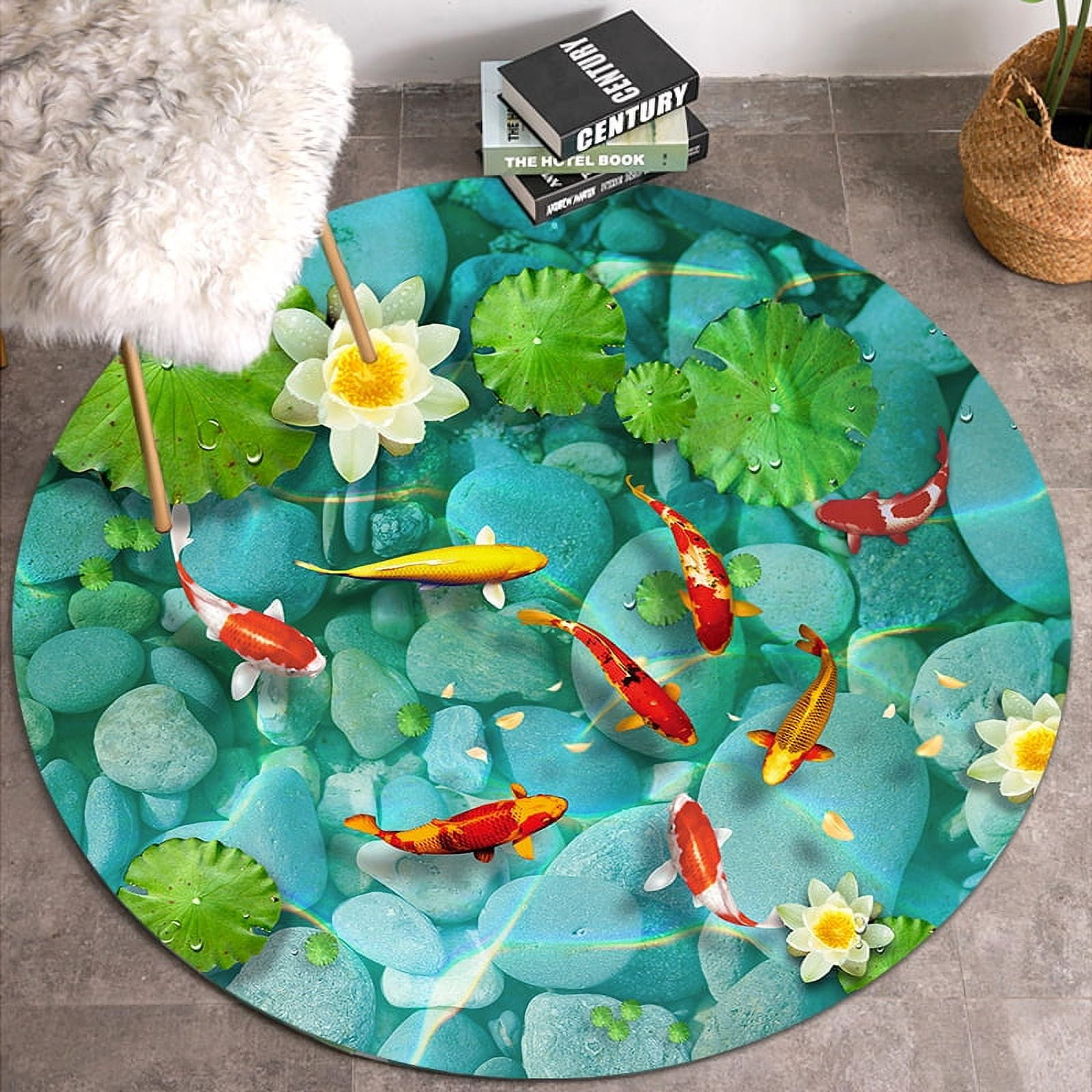 Round Carpet for Living Room Flannel Rugs Bedroom Children Carpet Bath ...