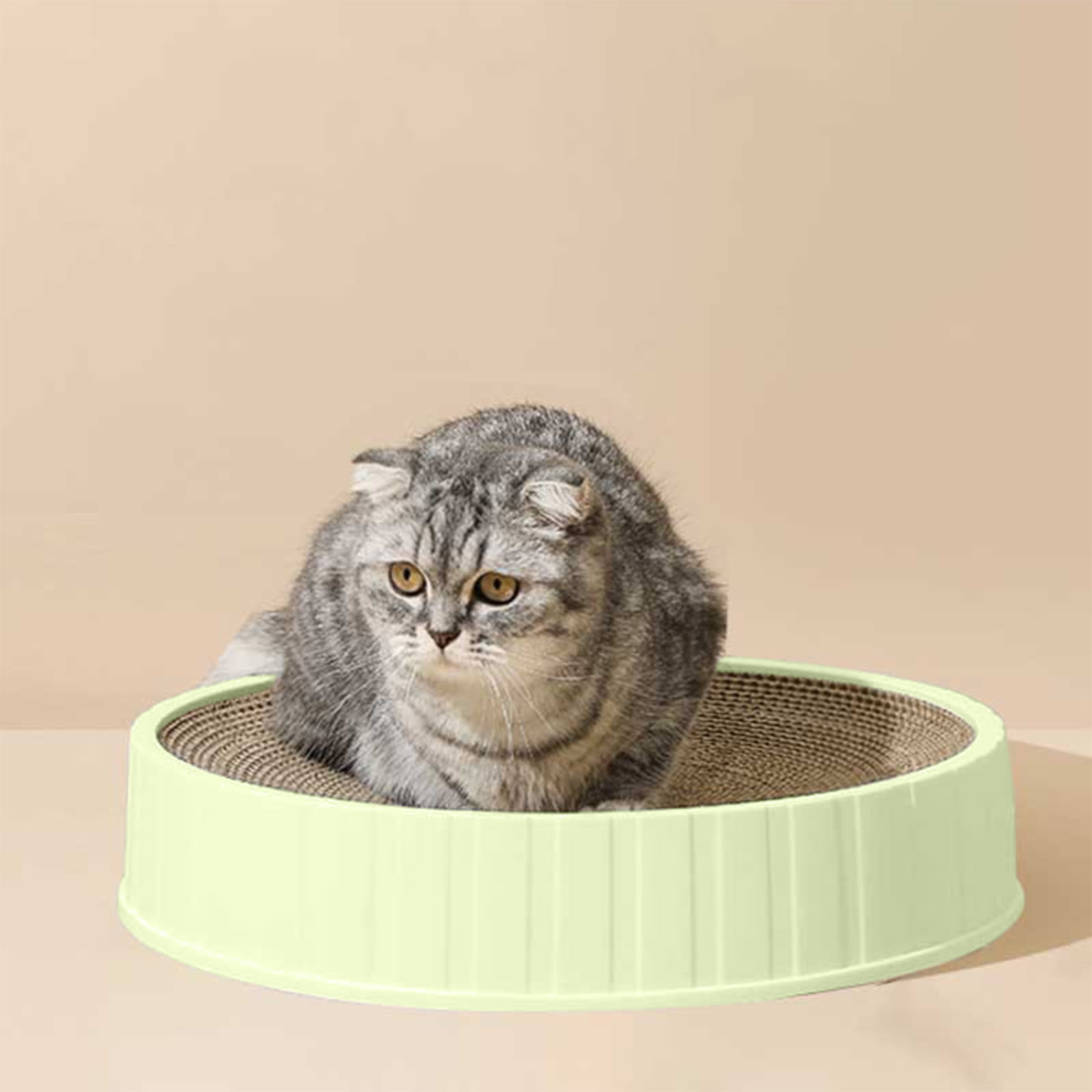 Round Cats Scratching Bowl Corrugated Cardboard Scratch Pad Bed With ...